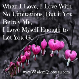 When I love, I love with no limitations - Wisdom Quotes
